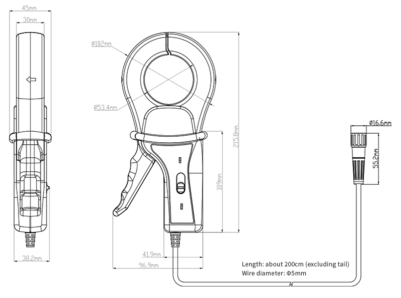 PT-720 (100KHz,2000A)AC Current probe - 差分探头_电流探头_示波器探头_隔离探头-PinTech品致官网